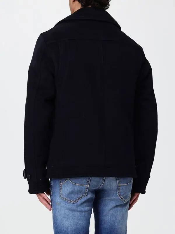 MURPHY&NYE Double-breasted Wool Peacoat With Lapels And Cuff Straps