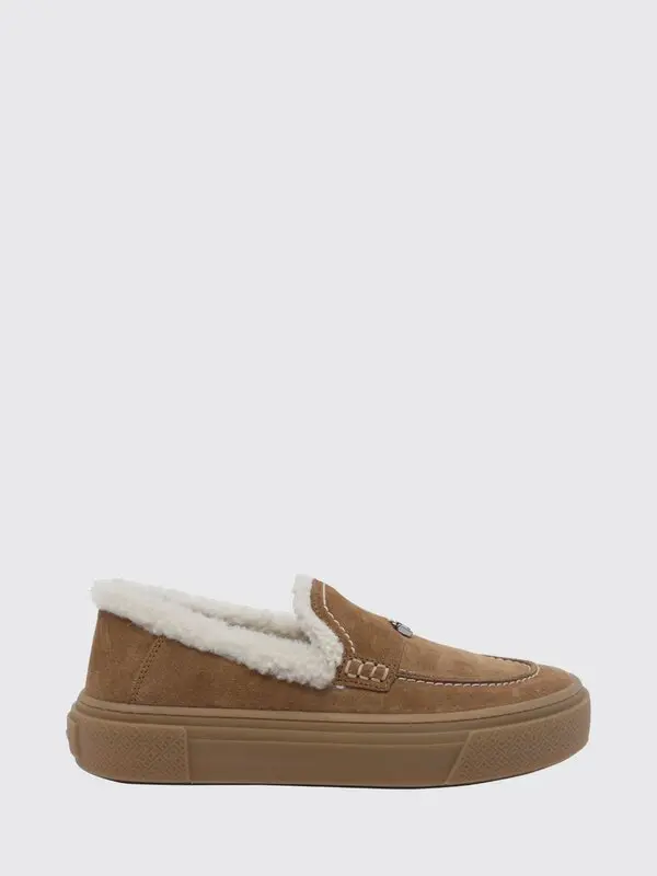 Hogan Crosswind Suede And Shearling Slip-on Trainers With Logo