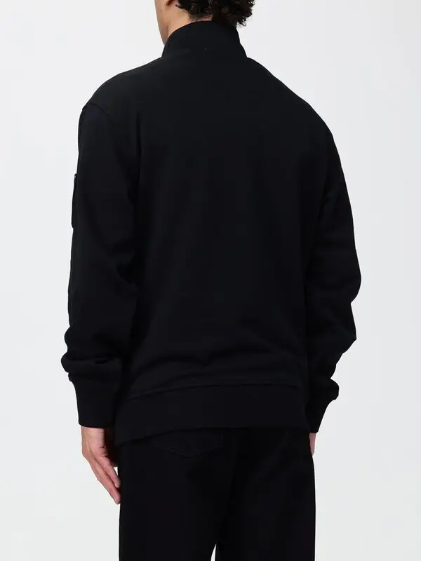 Moose Knuckles Cotton High Neck Half-zip Sweatshirt With Metal Logo