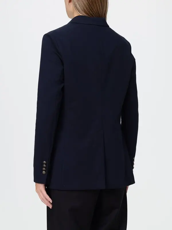 CIRCOLO 1901 Double-breasted Cotton Blazer With Metallic Buttons