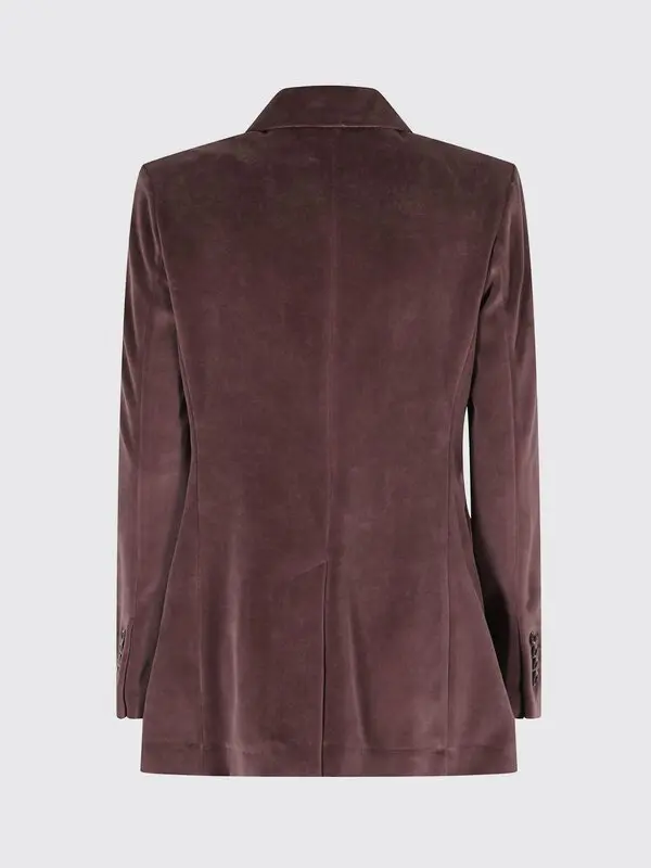 CIRCOLO 1901 Single-breasted Velvet Blazer With Peak Lapels - Brown