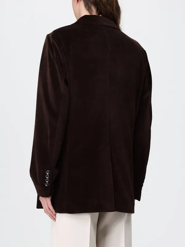 CIRCOLO 1901 Single-breasted Velvet Blazer With Peak Lapels - Burnt