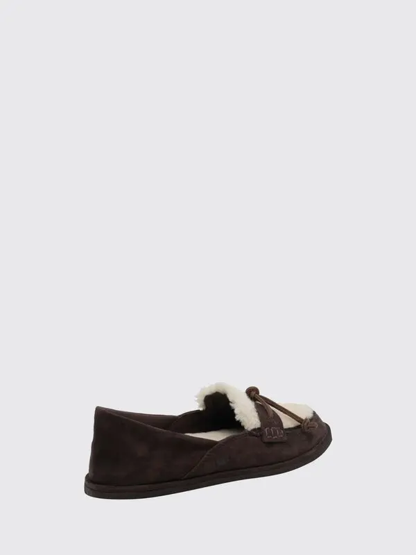UGG Zora Bicolour Suede Loafers With Wool Lining - Brown
