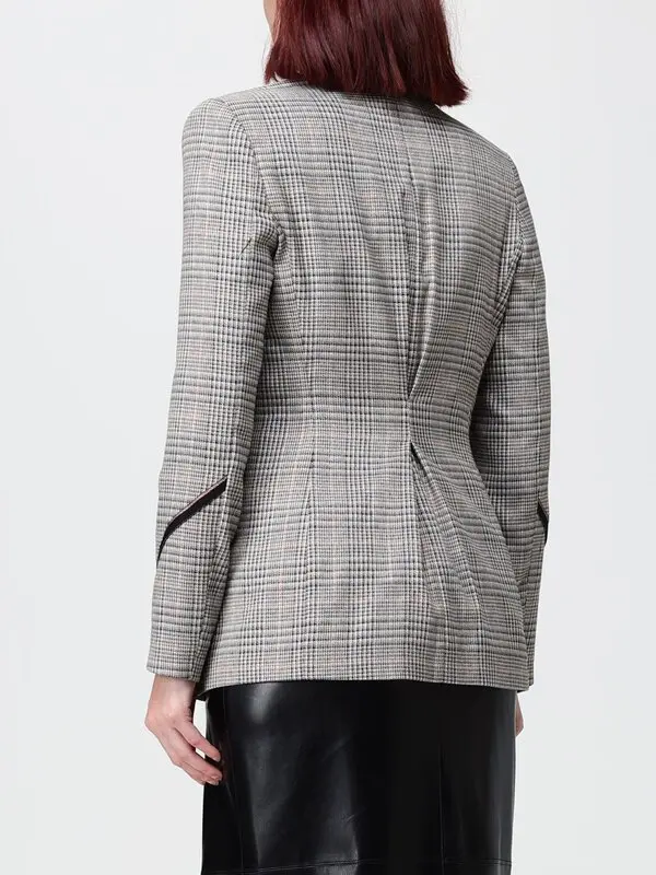 HANITA Double-breasted Houndstooth Rayon-blend Blazer