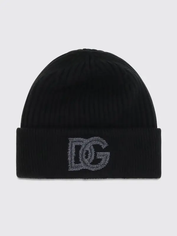 Dolce & Gabbana Ribbed Merino Wool-blend Beanie With Dg Monogram