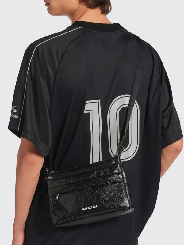 Balenciaga Explorer Arena Lambskin Messenger Bag With Adjustable Strap
