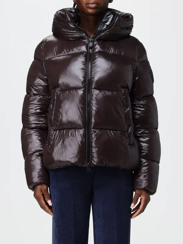 SAVE THE DUCK Biddy Puffer Jacket With Hood, High Neck And Thermoplume® Padding - Dark