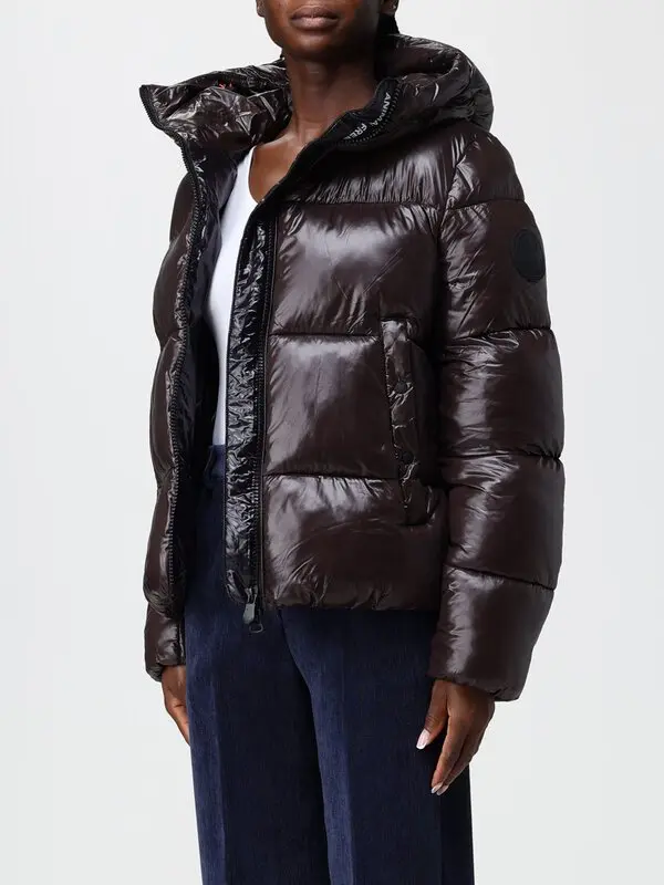 SAVE THE DUCK Biddy Puffer Jacket With Hood, High Neck And Thermoplume® Padding - Dark