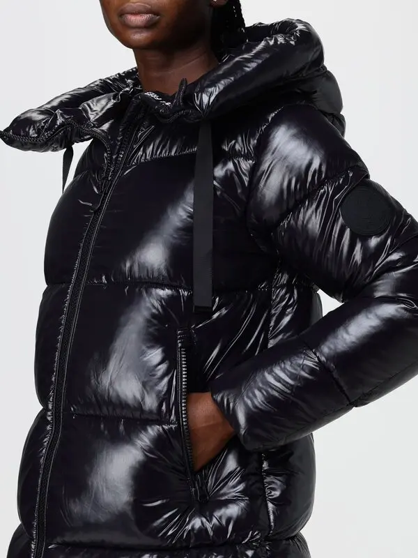 SAVE THE DUCK Isabel Long Polyester Puffer Coat With Hood And Thermoplume® Padding