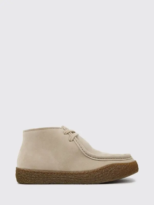 Camper Flat Ankle Boot - Beige