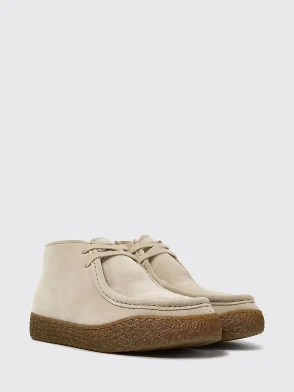 Camper Flat Ankle Boot - Beige