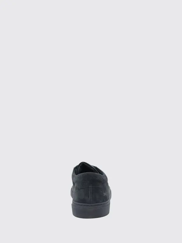 COMMON PROJECTS Achilles Premium Suede Low-top Sneakers With Printed Logo - Blue