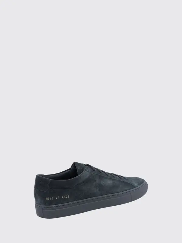 COMMON PROJECTS Achilles Premium Suede Low-top Sneakers With Printed Logo - Blue
