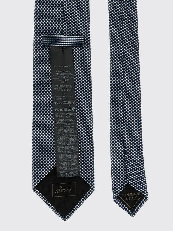 Brioni Silk Tie With A Geometric And Abstract Pattern