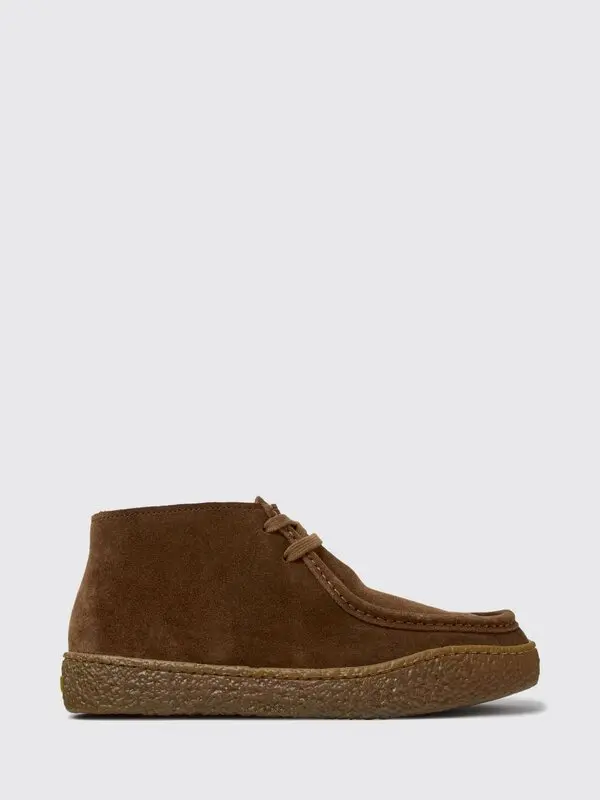 Camper Flat Ankle Boot - Brown