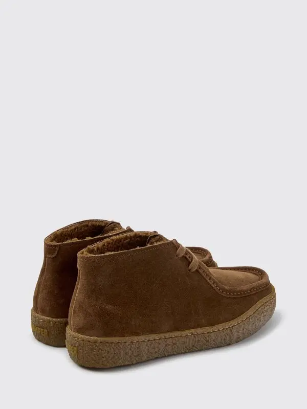 Camper Flat Ankle Boot - Brown