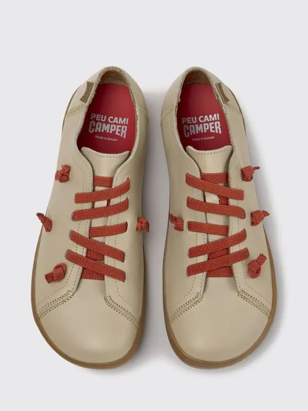 Camper Twins Leather Slip-on Sneakers With Elasticated Laces