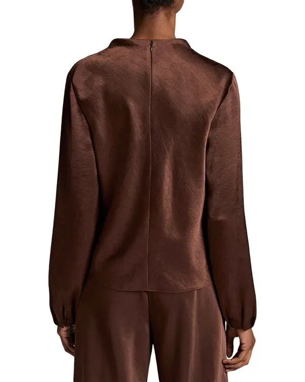 Vince Draped Cowl Neck Long Sleeve Top