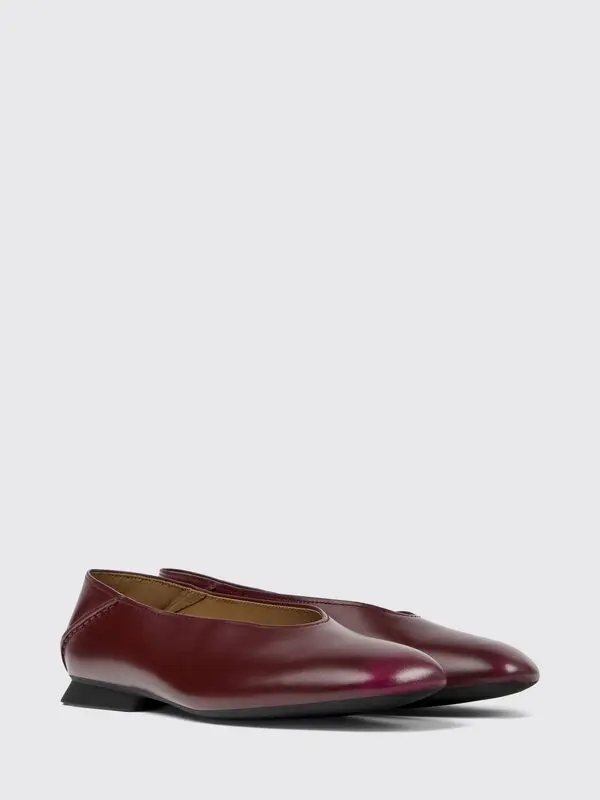 Camper Casi Myra Smooth Leather Ballet Flats With Round Toe And Tpu Sole