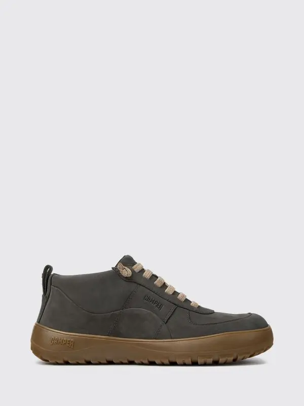 Camper Peu Serra Outdoor Ankle Boots In Nubuck With Vibram Sole - Grey