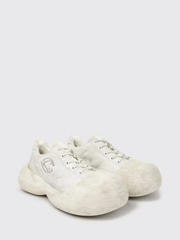 Camper Caramba Low-top Sneakers In Technical Fabric With Embroidered Logo - White