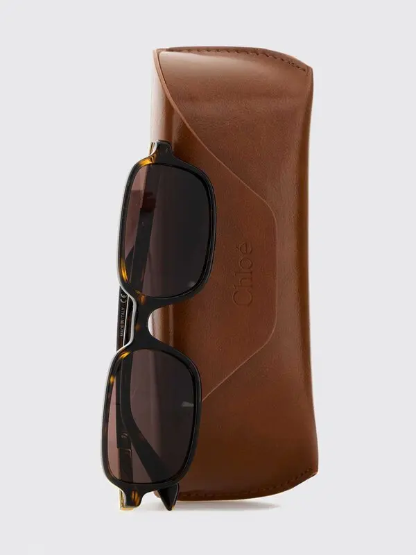 Chloé Judy Rectangular Sunglasses In A Tortoiseshell Acetate Frame