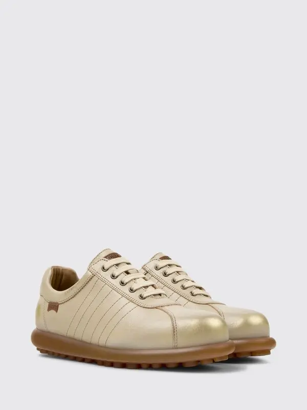 Camper Pelotas Calfskin Leather Trainers With Serrated Rubber Sole