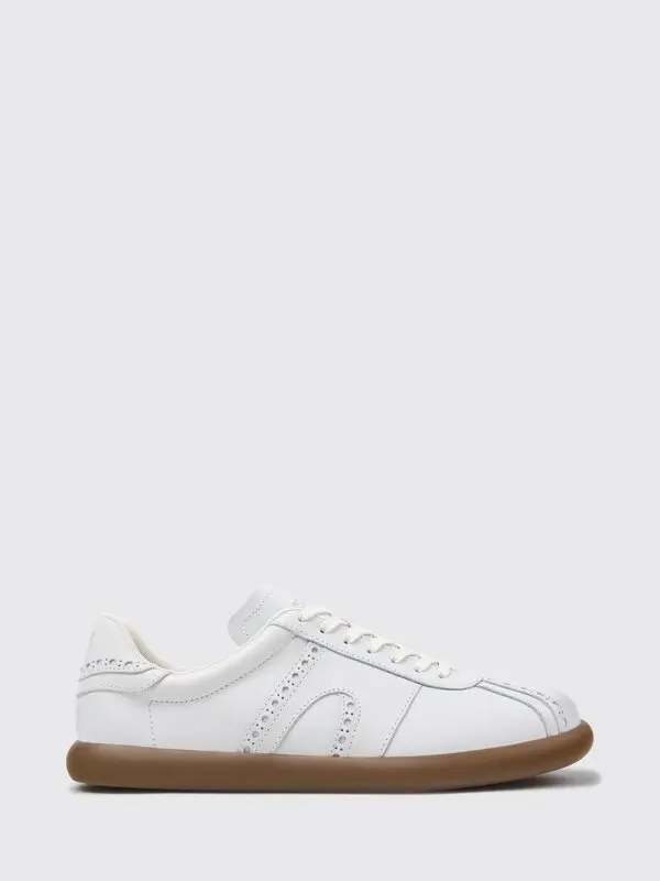 Camper Twins Calfskin Leather Trainers With Brogue Detailing And Tonal Logo