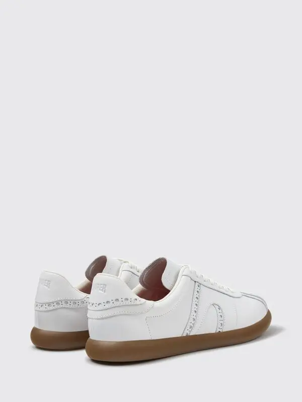Camper Twins Calfskin Leather Trainers With Brogue Detailing And Tonal Logo