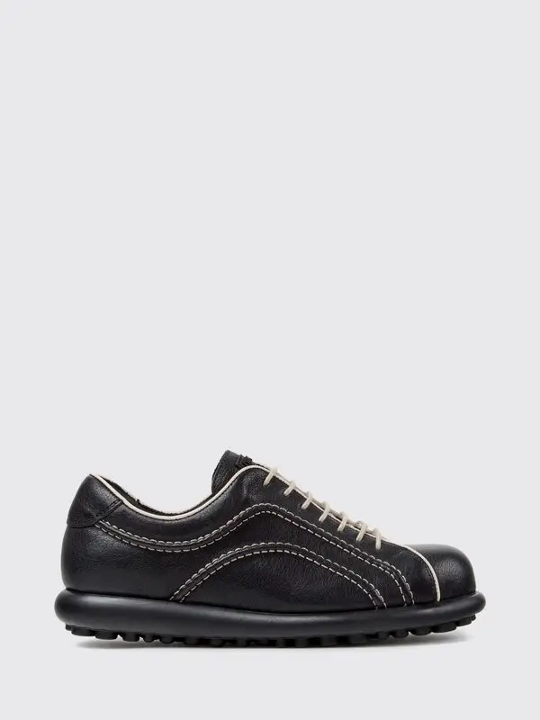 Camper Pelotas Low-top Sneakers In Leather With Contrast Stitching - Black
