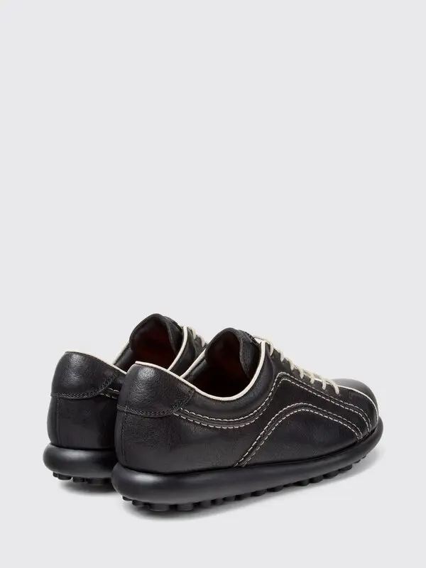 Camper Pelotas Low-top Sneakers In Leather With Contrast Stitching - Black