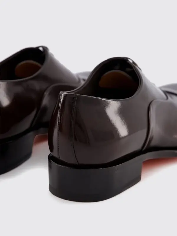 Santoni Elegant Smooth Leather Oxford Shoes With Leather Sole