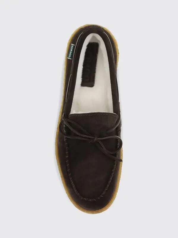 SEBAGO Suede Calfskin Boat Shoes With Laces