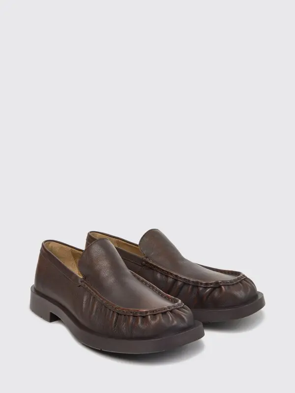 Camper Mil 1978 Loafers In Aged Leather With Raised Apron Toe