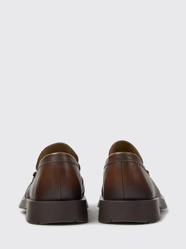 Camper Mil 1978 Loafers In Aged Leather With Raised Apron Toe