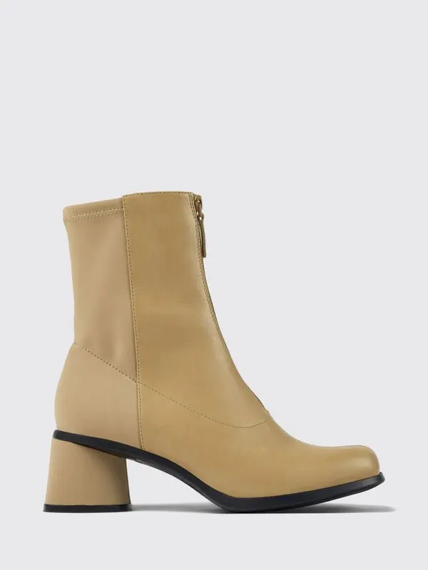 Camper Kiara Bicolour Smooth Leather Ankle Boots With Medium Heel