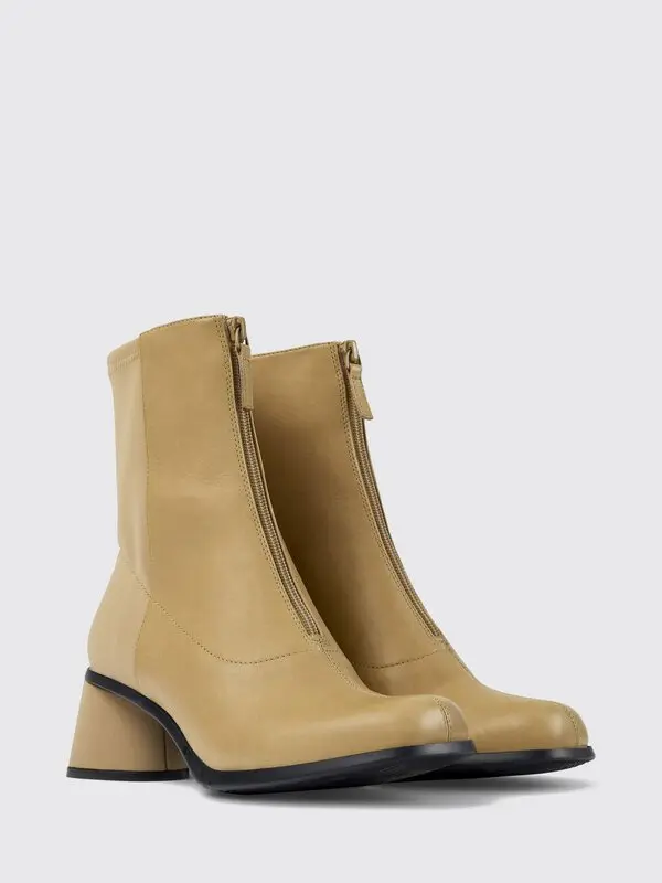 Camper Kiara Bicolour Smooth Leather Ankle Boots With Medium Heel