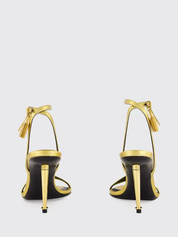 TOM FORD Padlock High-heeled Sandals In Laminated Nappa Leather