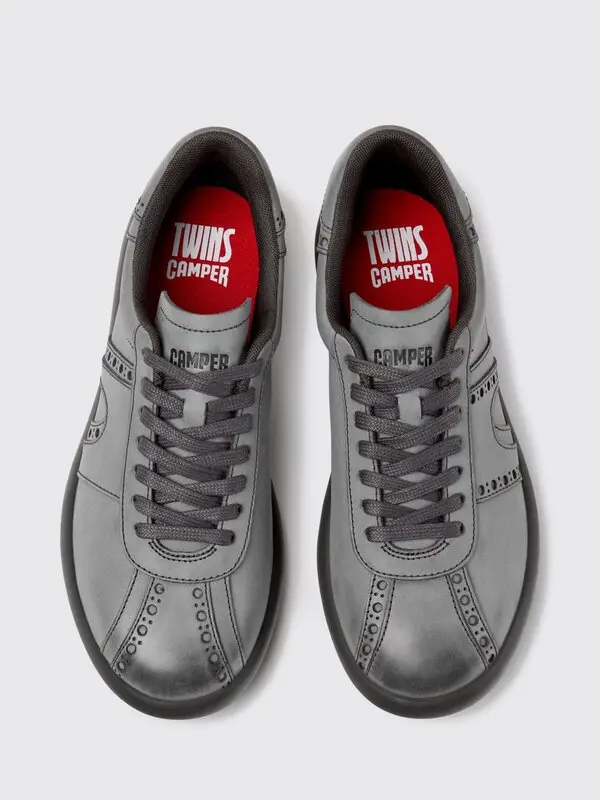 Camper Twins Low-top Sneakers In Calf Leather With Brogue Detailing