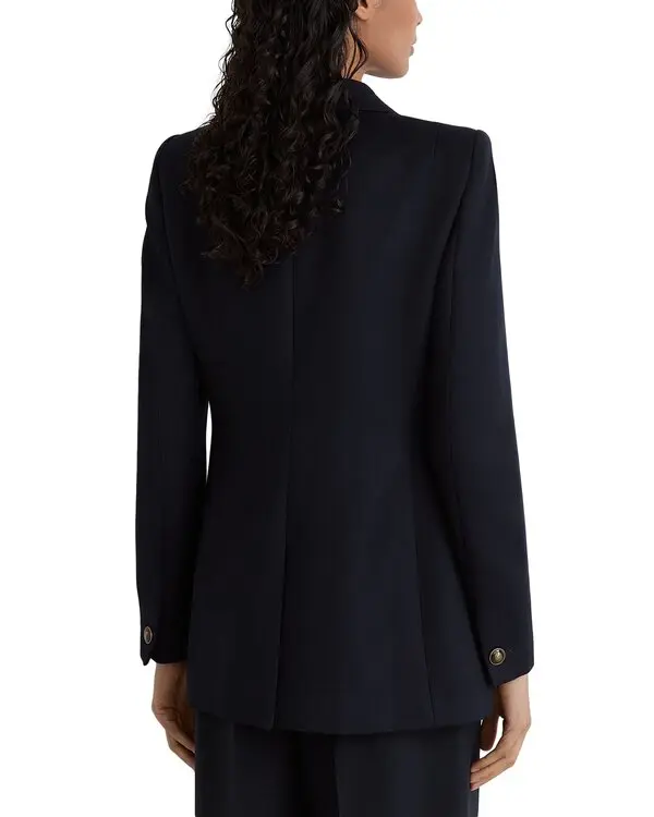 REISS Petite Lauryn Double Breasted Twill Blazer