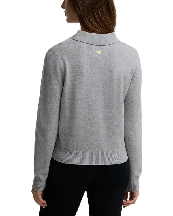 Barbour Fawne Wool Argyle Knit Sweater