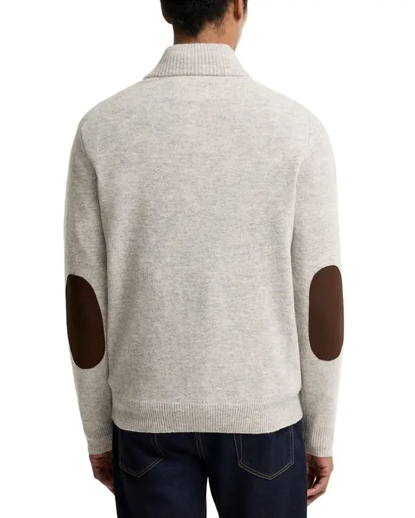 Barbour Essential Patch Wool Half Zip Sweater - Light Grey