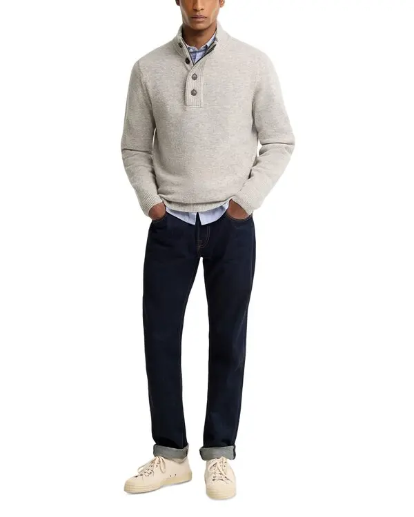 Barbour Elbow Patch Mock Neck Sweater