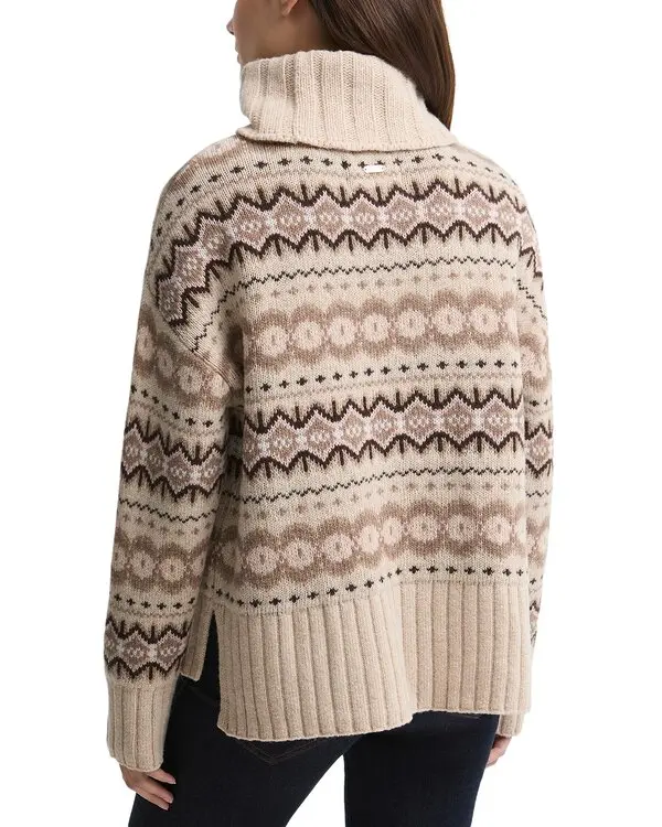 Barbour Helen Wool Blend Fair Isle Roll Neck Sweater
