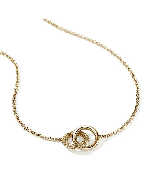 John Hardy 14k Yellow Jh Essentials Linked Circles Pendant Necklace