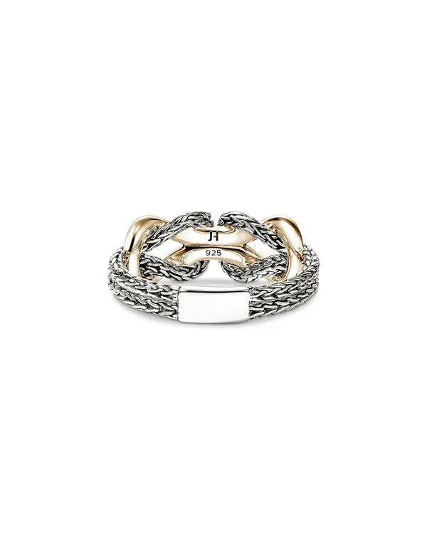 John Hardy 14k Yellow Gold & Sterling Love Knot Infinite Ring
