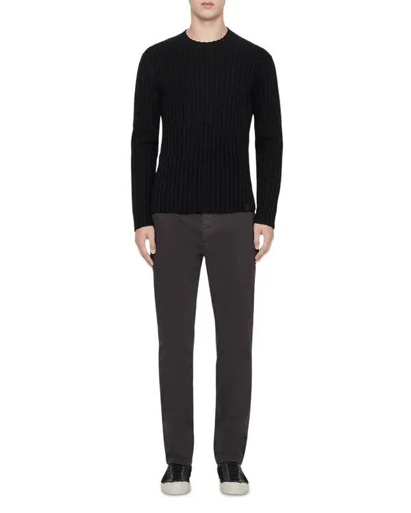 ALLSAINTS Tower Stretch Cotton Straight Leg Chinos - Anthracite