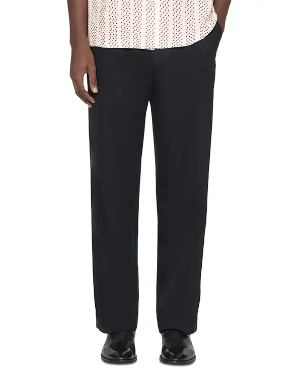 ALLSAINTS Ware Pleated Straight Leg Pants - Black