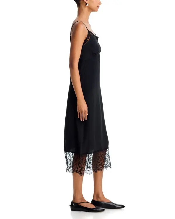 Simone Rocha Lace Trim Slip Dress - Black