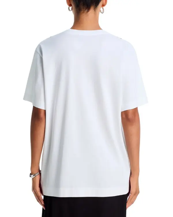 Simone Rocha Satin Slip Dress Tromp L'oeil Print Tee